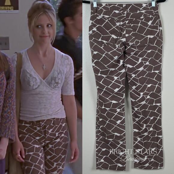 Pants & Jumpsuits | Extremely Rare Designer Giraffe Print Pants Aso ...
